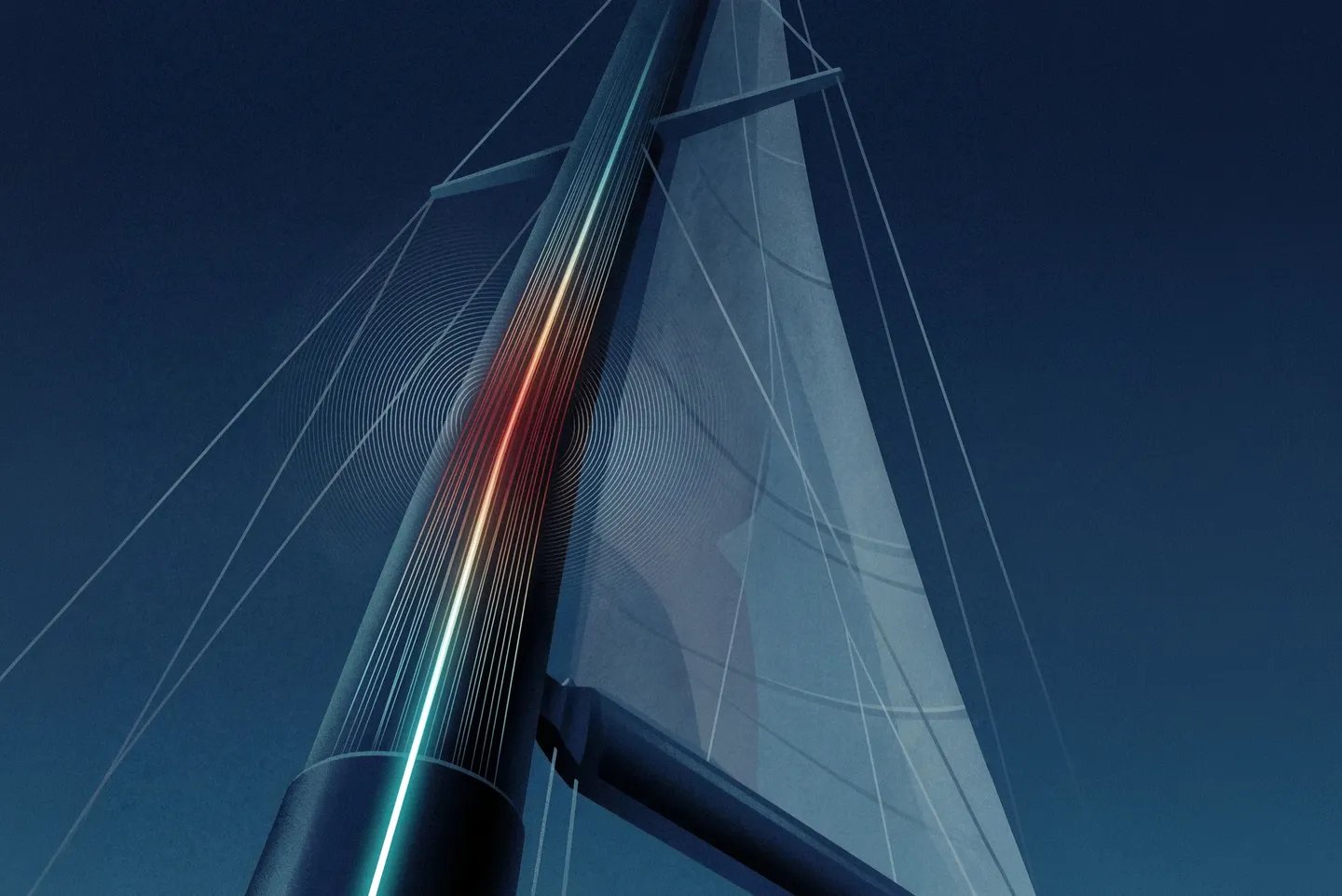 Using optical fibres to measure mast shape in real time